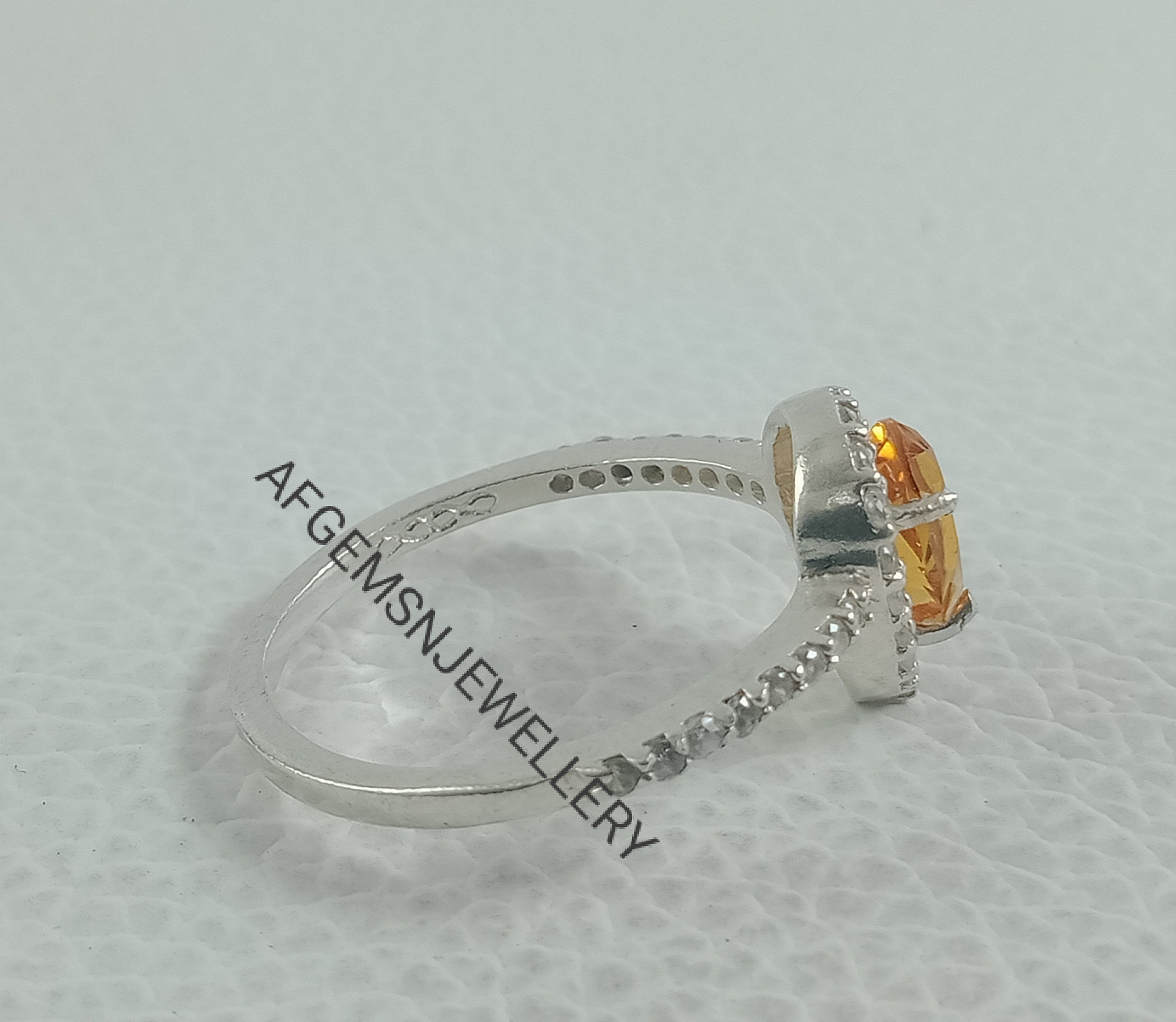 Pear Cut Yellow Topaz Engagement Ring-golden Topaz-pear Cut | Etsy