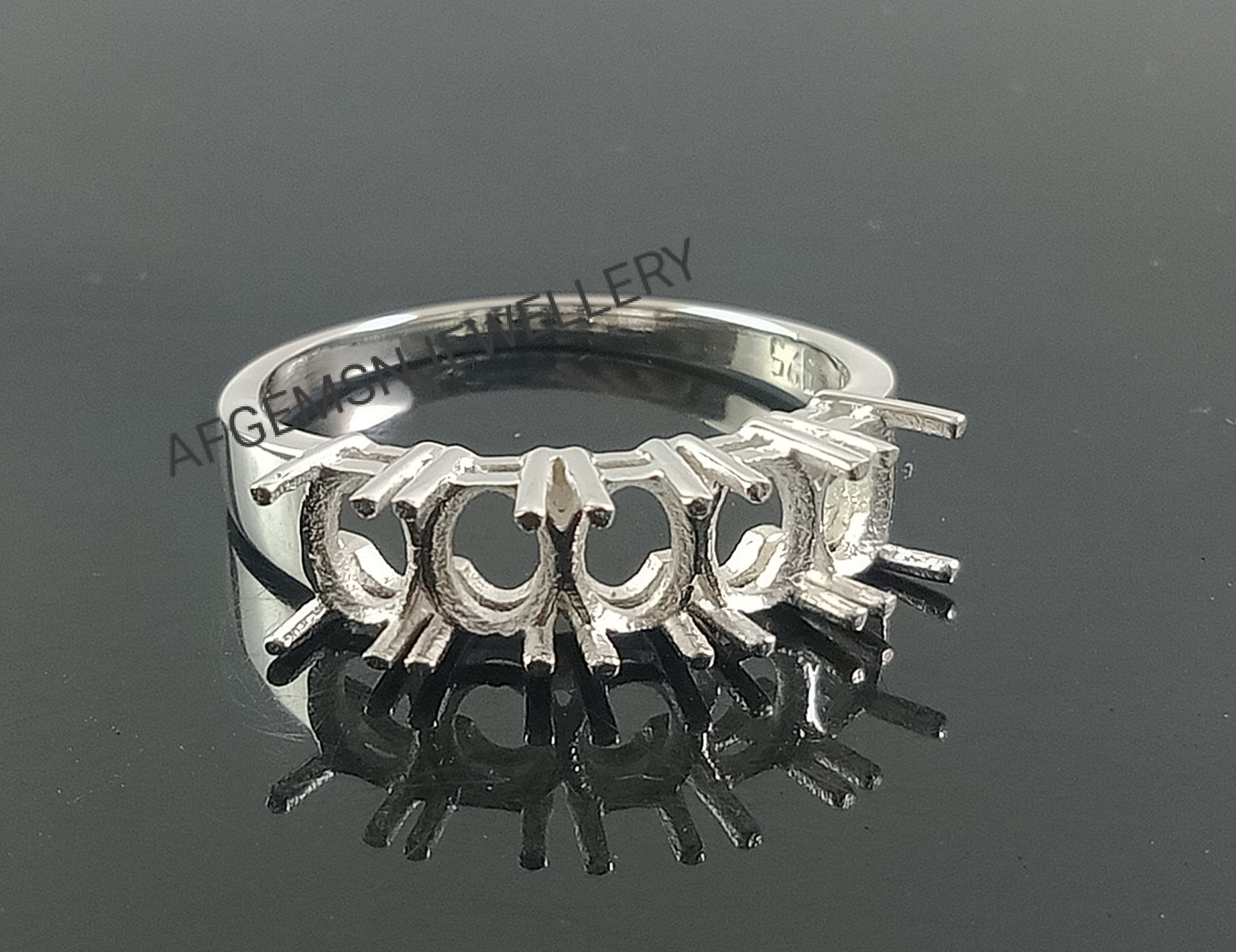 3X5MM Oval Semi Mount Ring-multi Mount Ring-without Stone Ring ...
