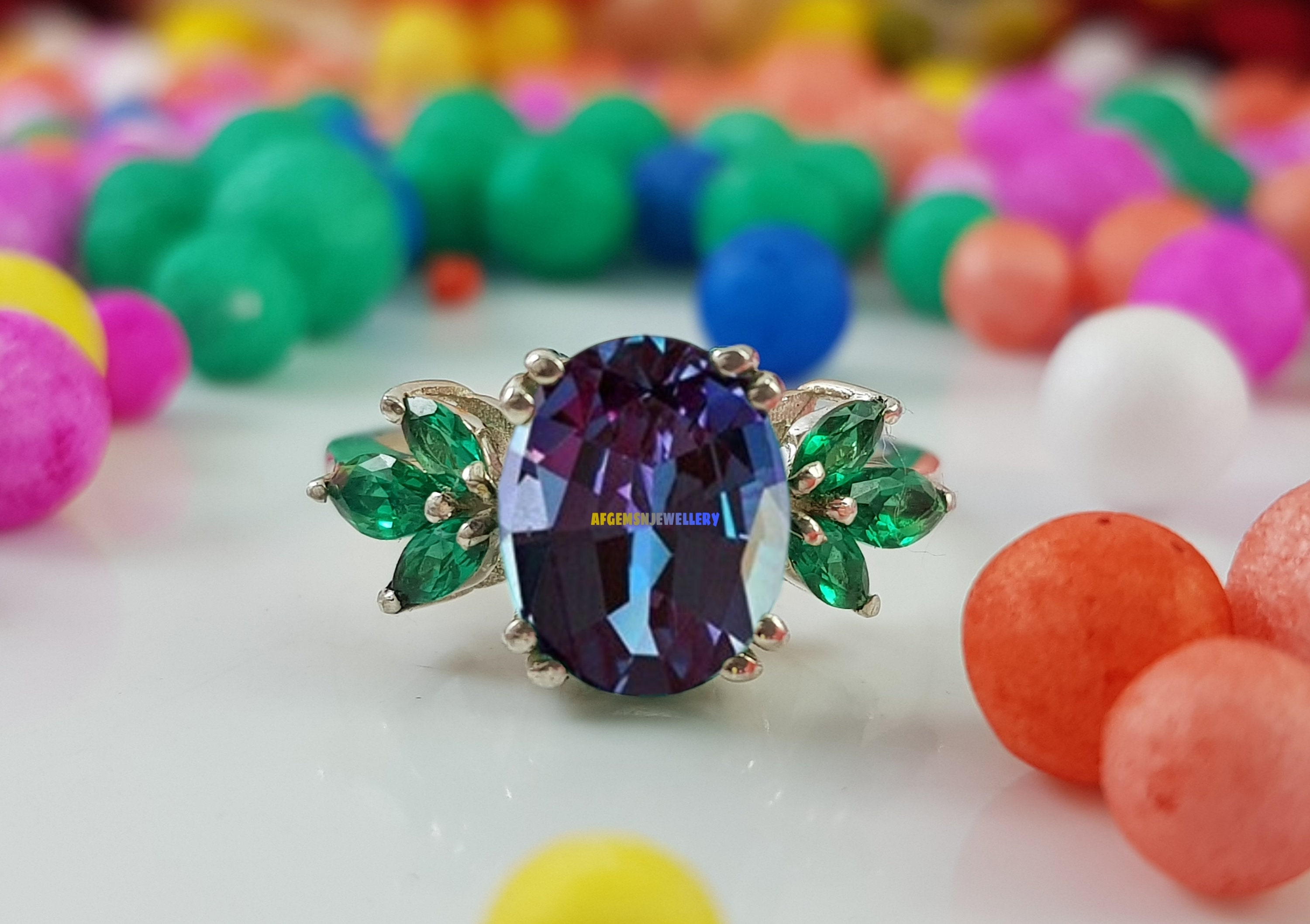 Color Changing Alexandrite Ring-925 Sterling Silver | Etsy