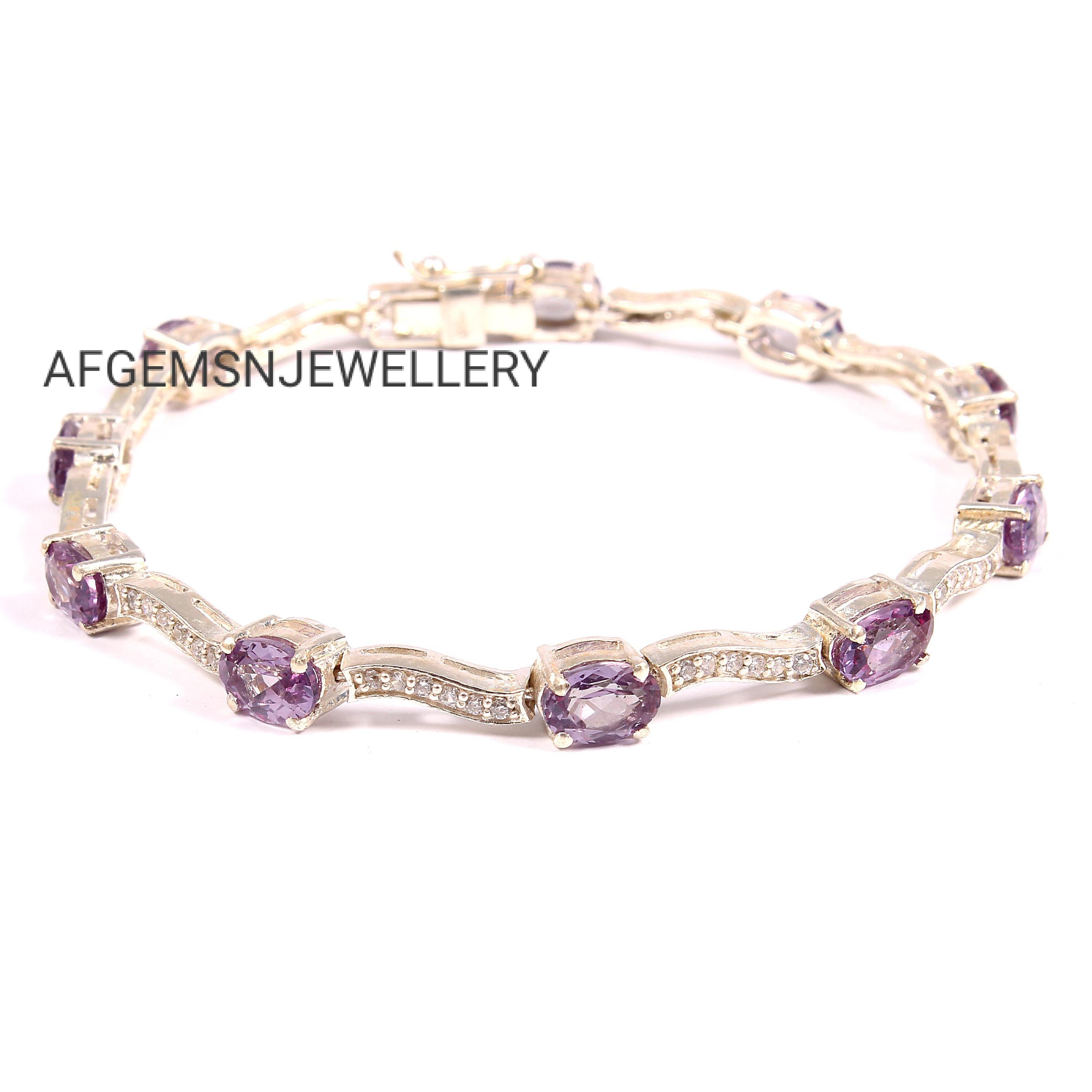 Engagement Bracelet-alexandrite Bracelet-color Changing Gemstone ...