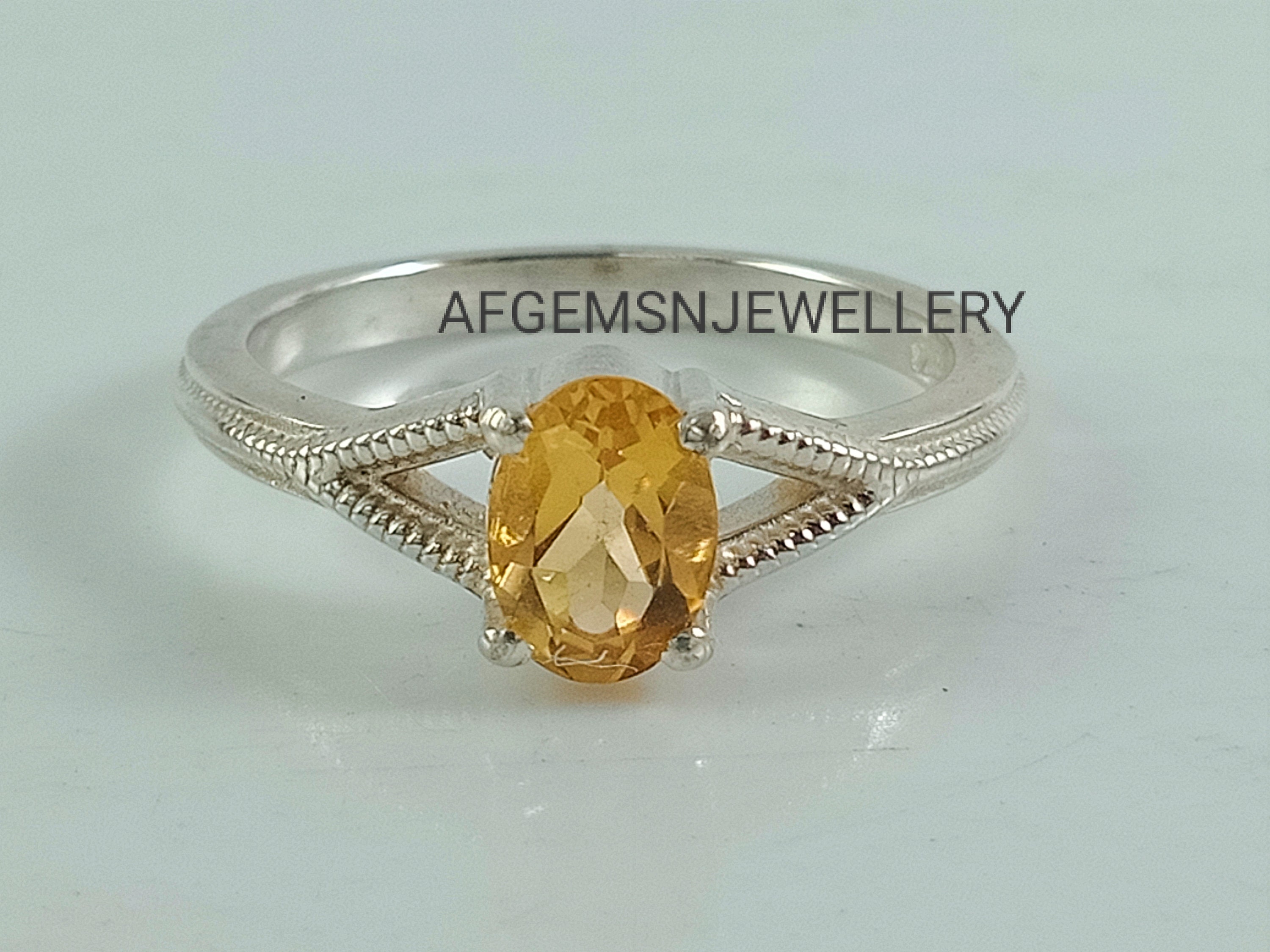 Yellow Topaz Ring Natural Golden Topaz Ring 925 Sterling Etsy
