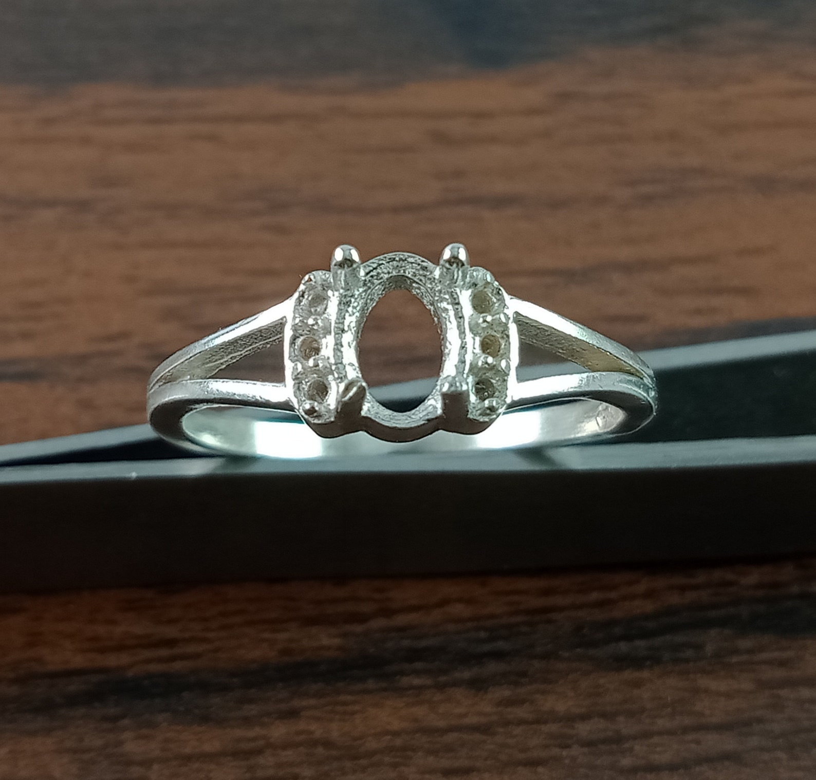 7X5MM Oval Semi Mount Ring-without Stone Ring-ready to Be Set - Etsy