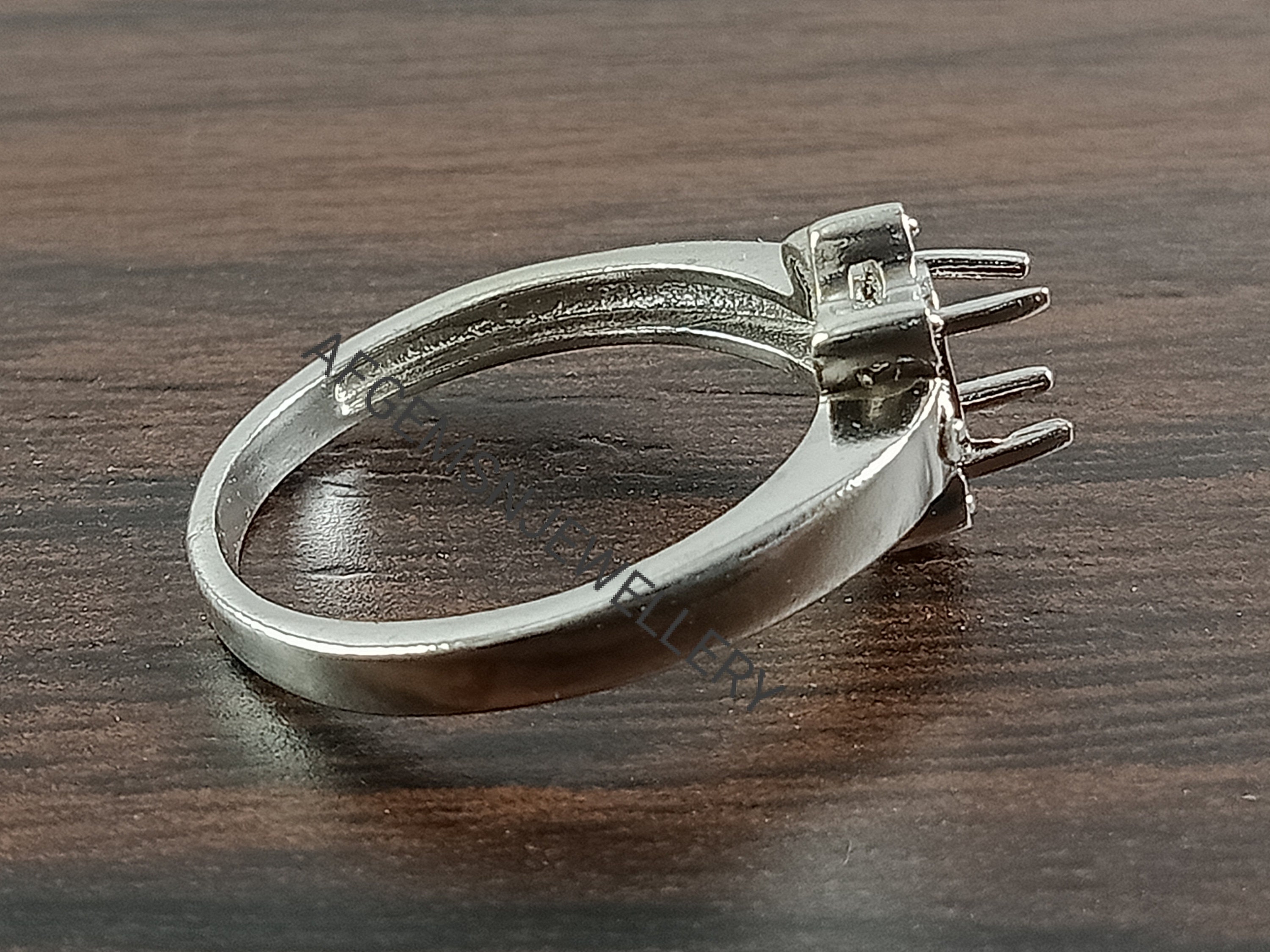 6X4 MM Oval Semi Mount Ring-unset Ring-without Stone Ring-925 | Etsy