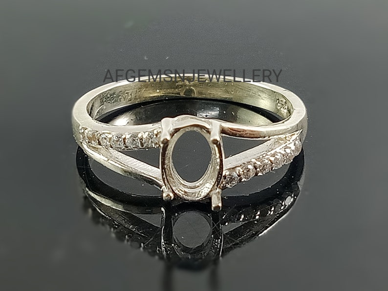 925 Sterling Silver Ring-Unset Ring-7X5 MM Oval Semi Mount | Etsy