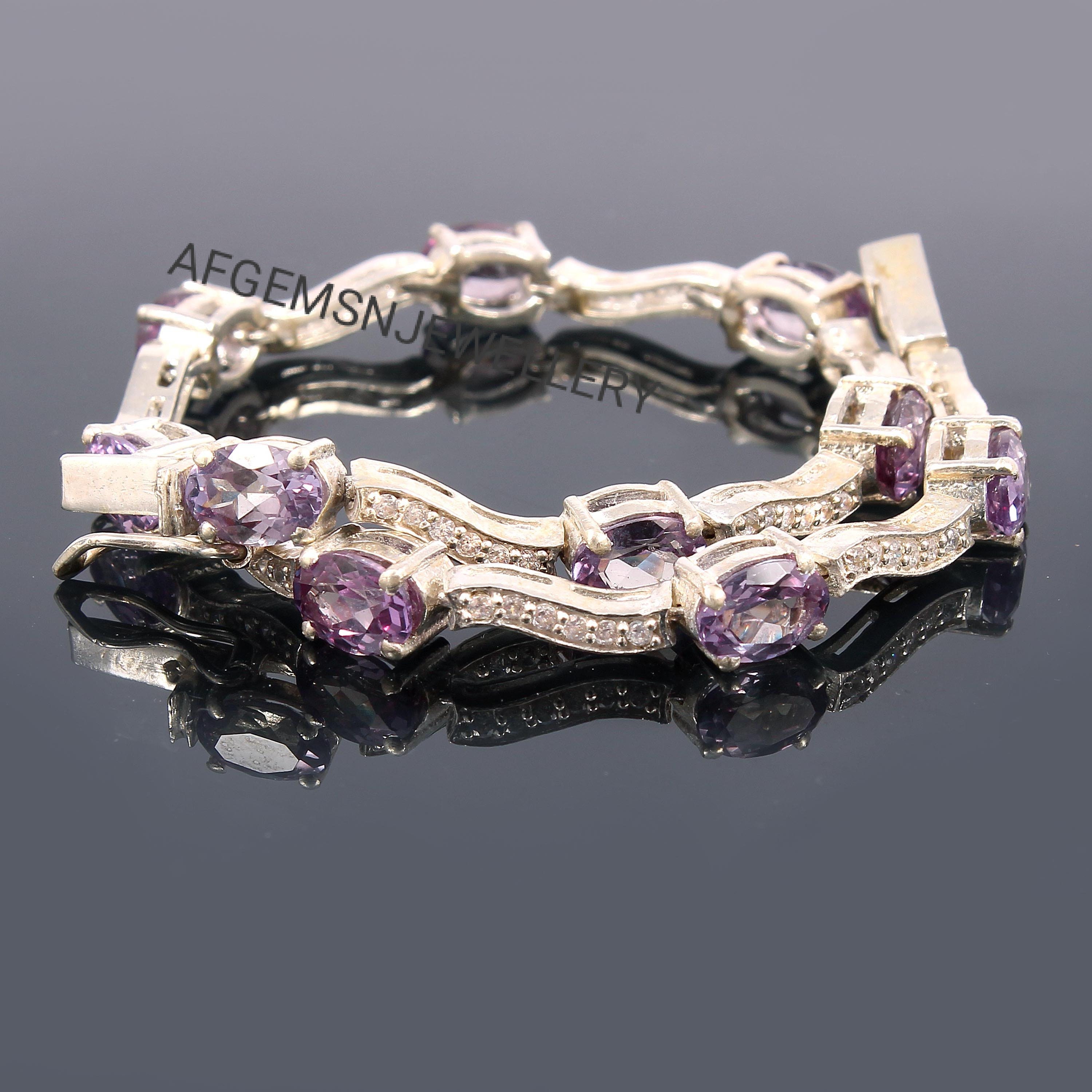 Engagement Bracelet-alexandrite Bracelet-color Changing Gemstone ...