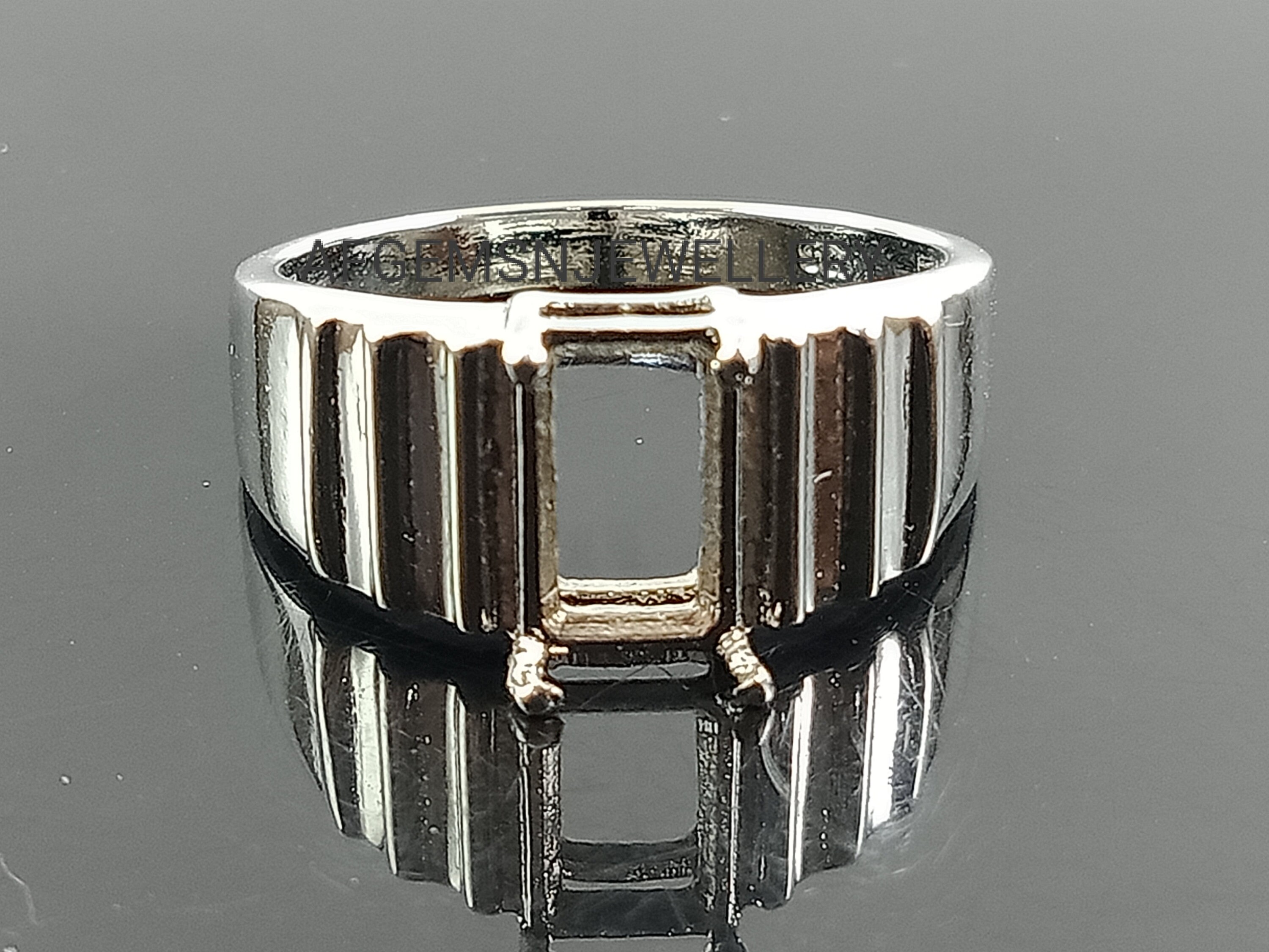 6X8MM Octagon Semi Mount Ring-unique Ring-without Stone - Etsy