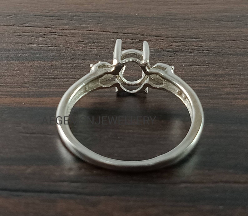925 Sterling Silver Ring-without Stone Ring-7x5 MM Oval Semi - Etsy