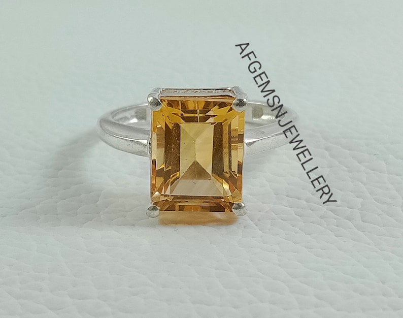November Birthstone Yellow Topaz Ring-natural Golden Topaz - Etsy