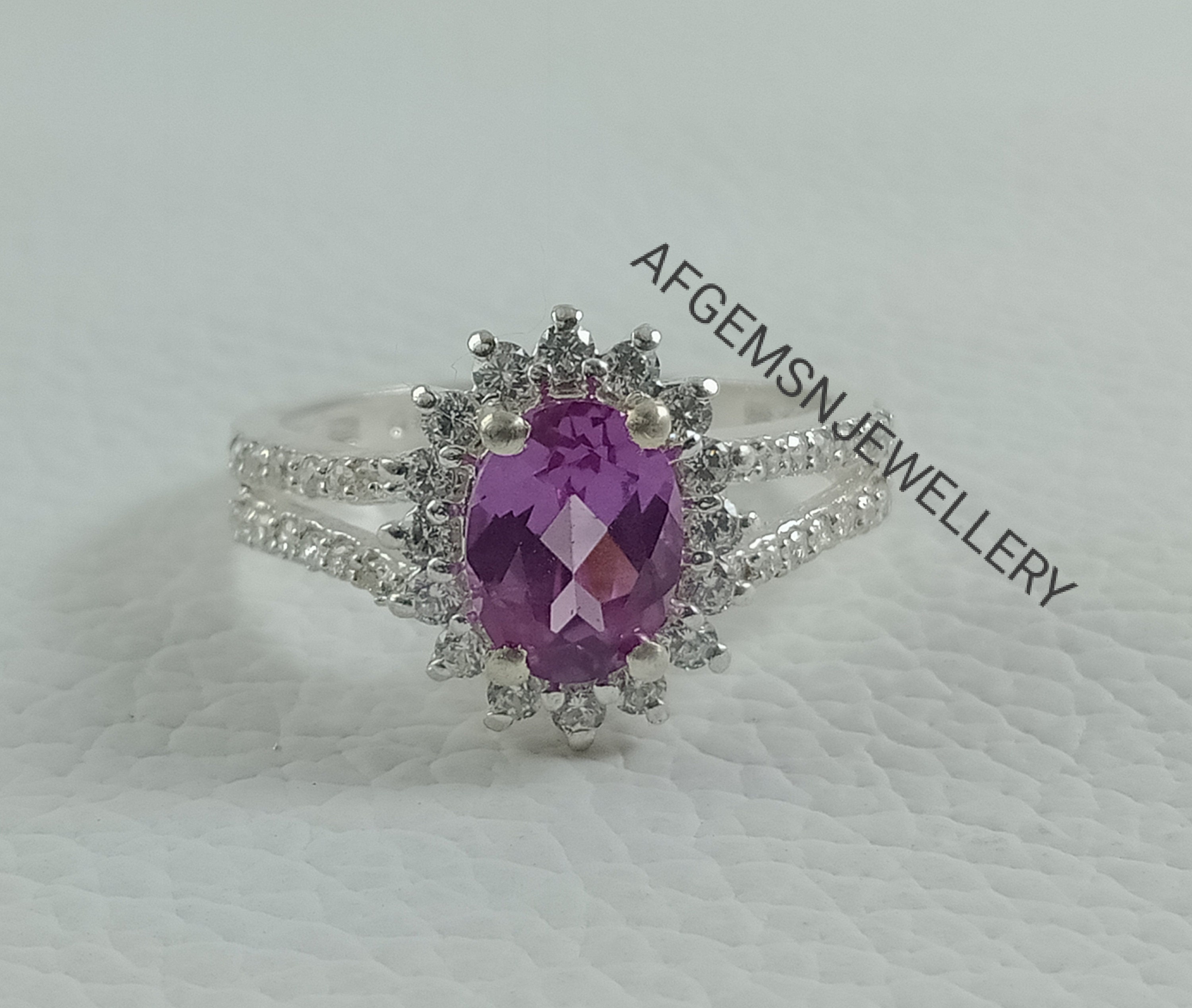 Bride Alexandrite Ring-Sterling Silver Ring-Alexandrite | Etsy
