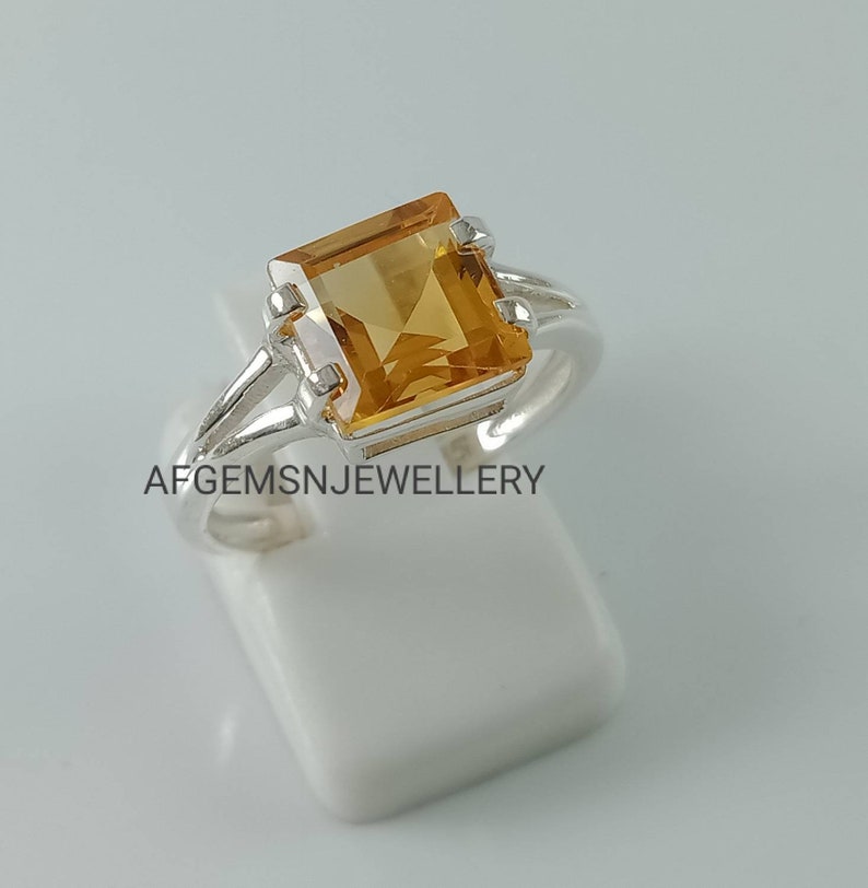 Vintage Golden Topaz Ring-yellow Topaz Ring-golden Stone - Etsy