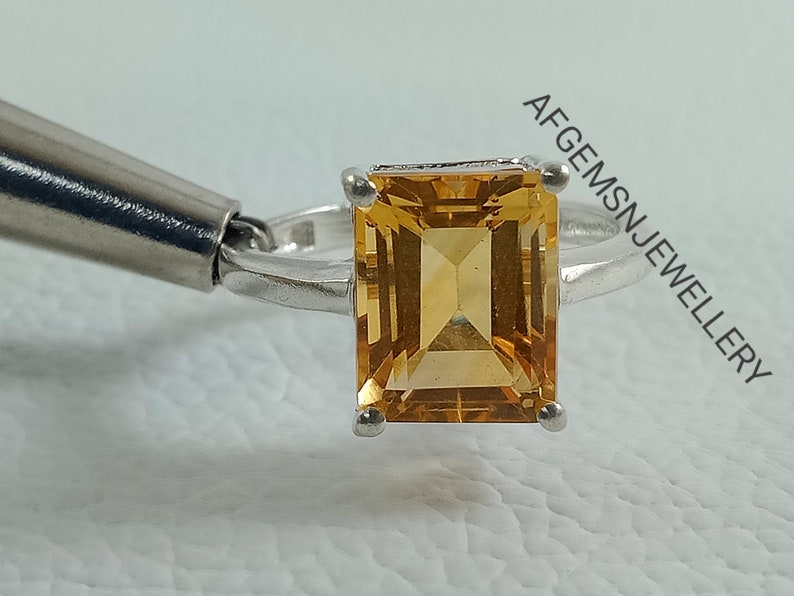November Birthstone Yellow Topaz Ring-natural Golden Topaz - Etsy