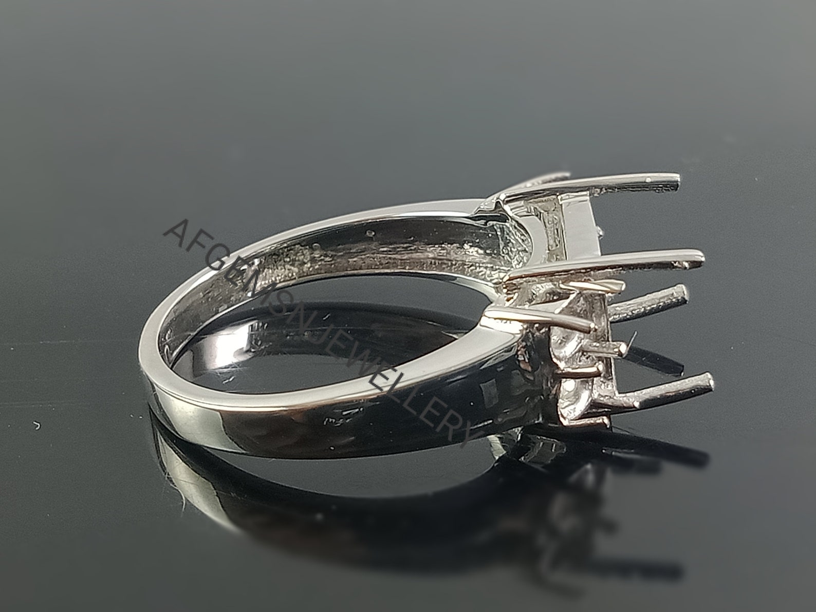 Prong Setting Ring-semi Mount Ring-7x9mm Octagon & 3X4MM Oval - Etsy