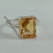 November Birthstone Yellow Topaz Ring-natural Golden Topaz Ring-octagon ...