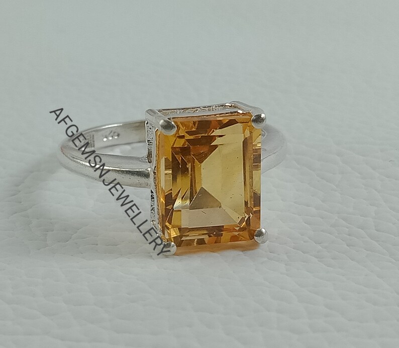 November Birthstone Yellow Topaz Ring-natural Golden Topaz - Etsy