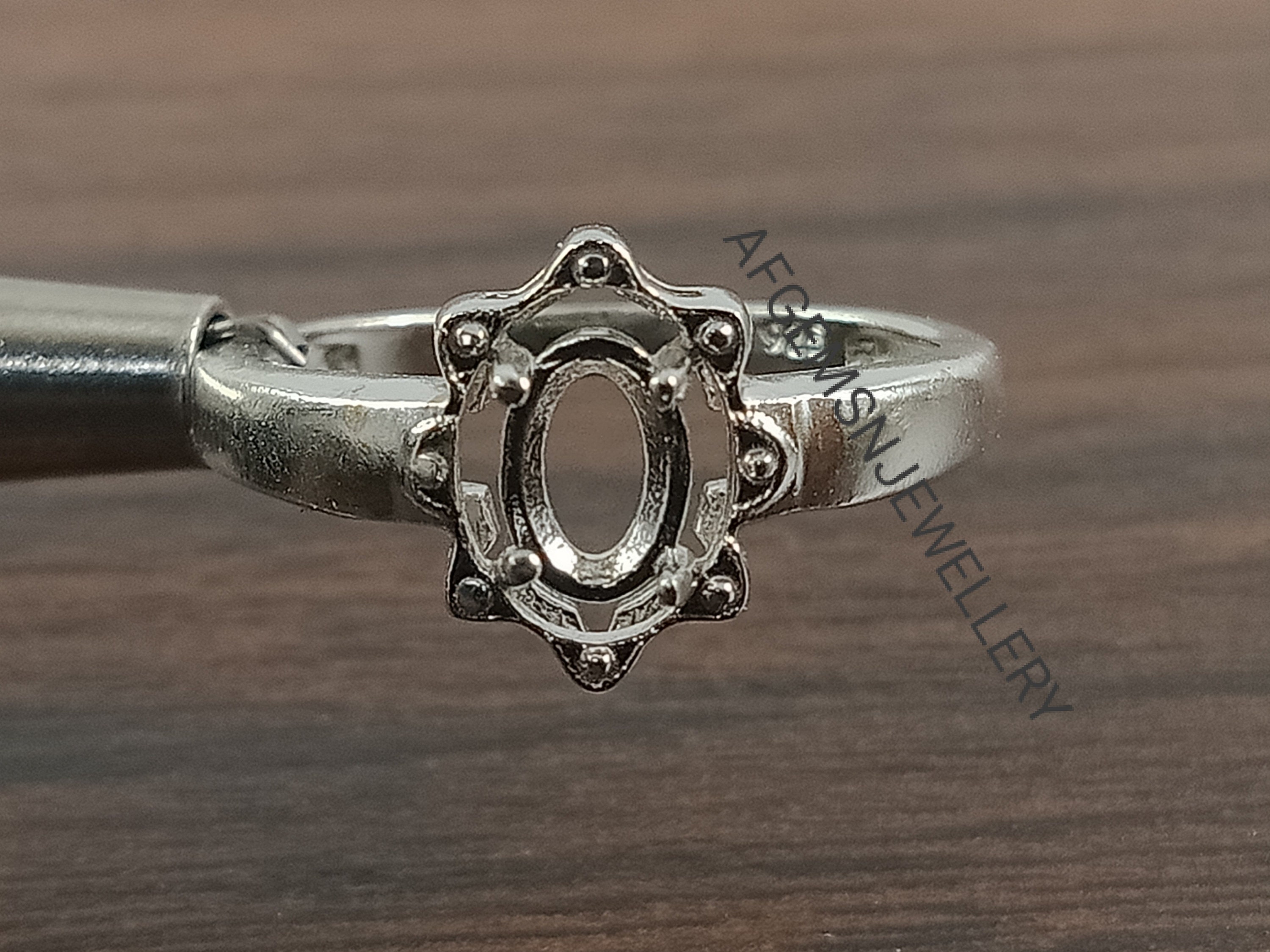 6X4 MM Oval Semi Mount Ring-unset Ring-without Stone Ring-925 | Etsy