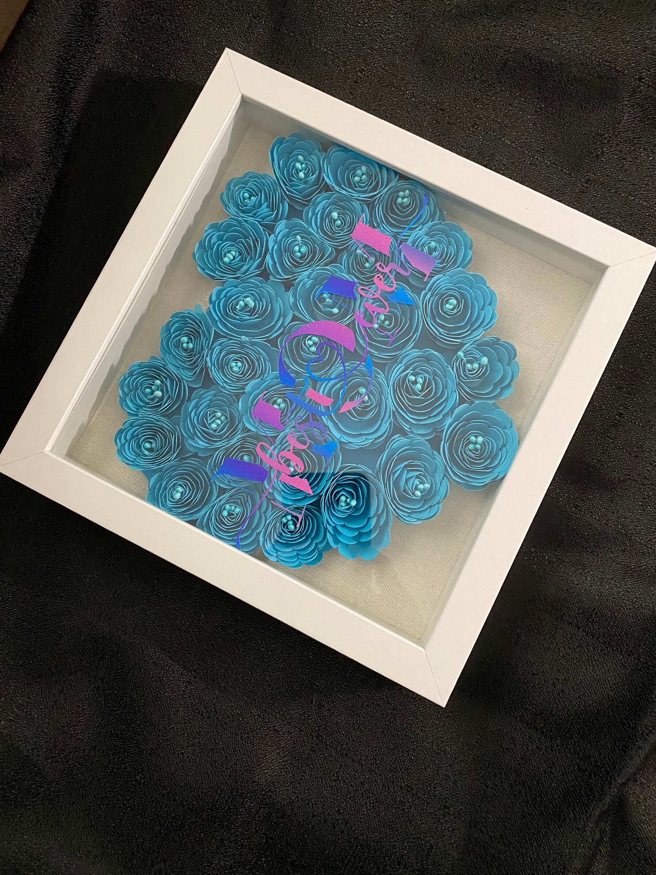 Rolled Flower Shadow Box - Etsy