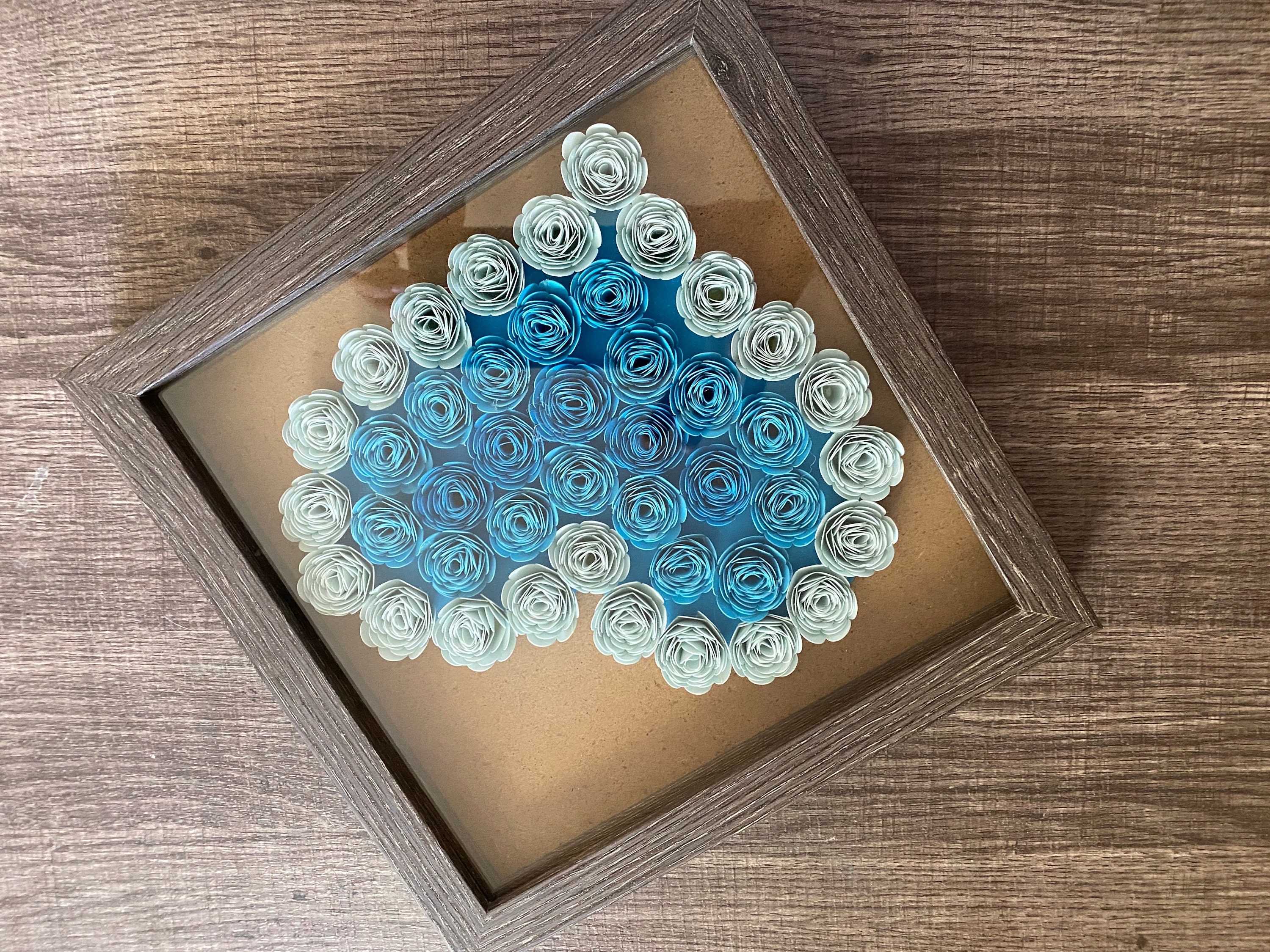 Rolled Flower Shadow Box - Etsy
