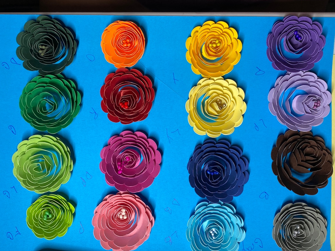 Rolled Flower Shadow Box - Etsy