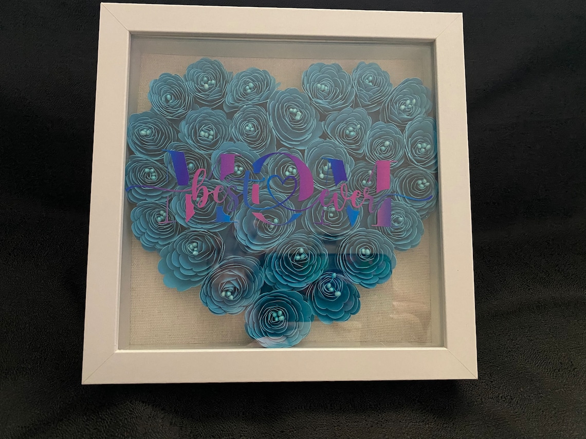 Rolled Flower Shadow Box - Etsy