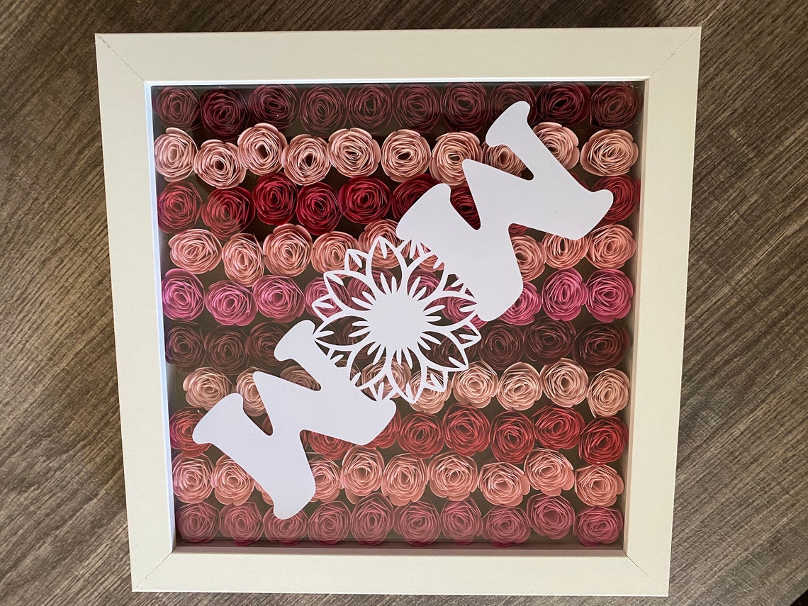 Rolled Flower Shadow Box - Etsy