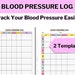 Printable Blood Pressure Tracker, Daily Blood Pressure Tracker, A4,A5 ...