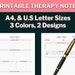 Printable Therapy Notes, Therapy Notes, Therapy Note Worksheets, A4 & U ...