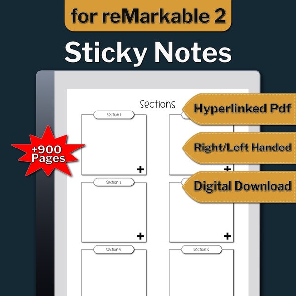 Sticky Note Template - Etsy