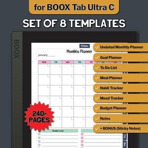 Ultimate Planner Bundle for BOOX Tab Ultra C, Productivity Planner Set ...