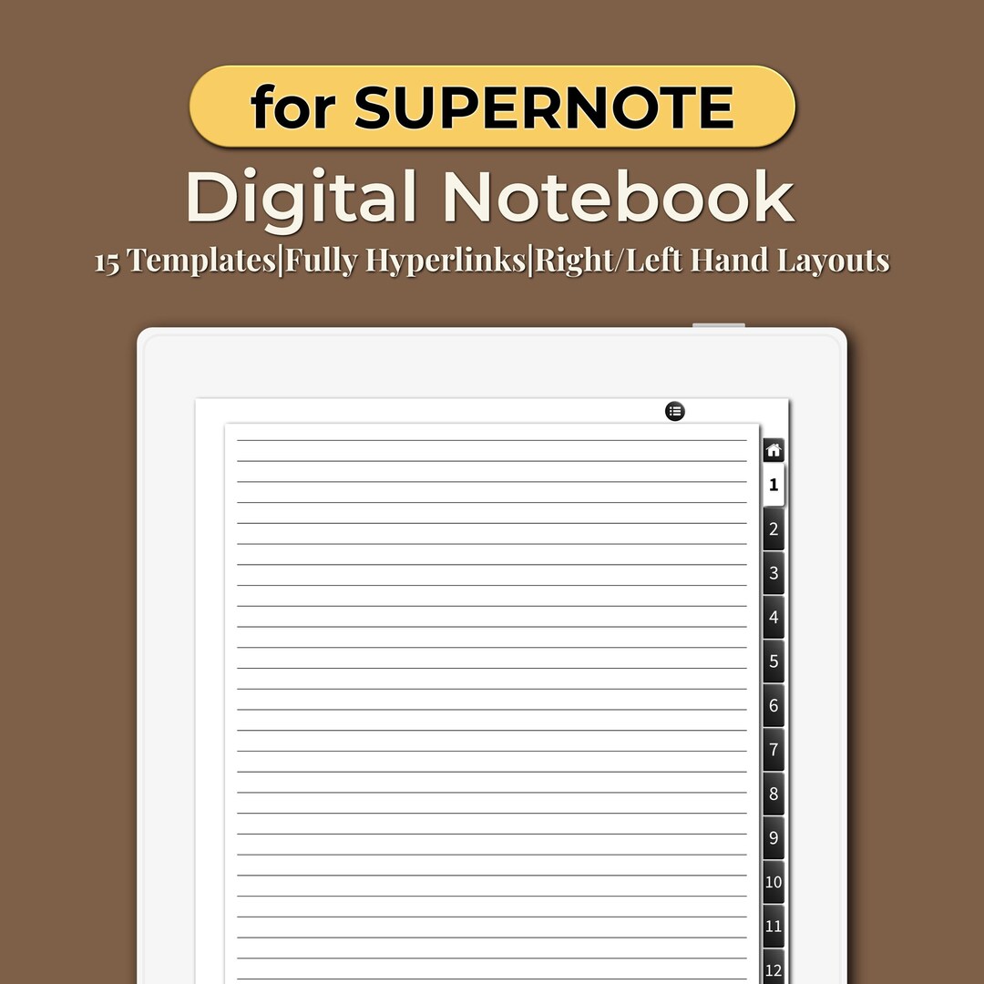 Customizable Notebook Bundle for SUPERNOTE, Templates for Supernote ...