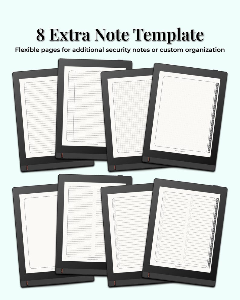 Password Tracker Template for BOOX | A–Z Hyperlinked Digital Password ...