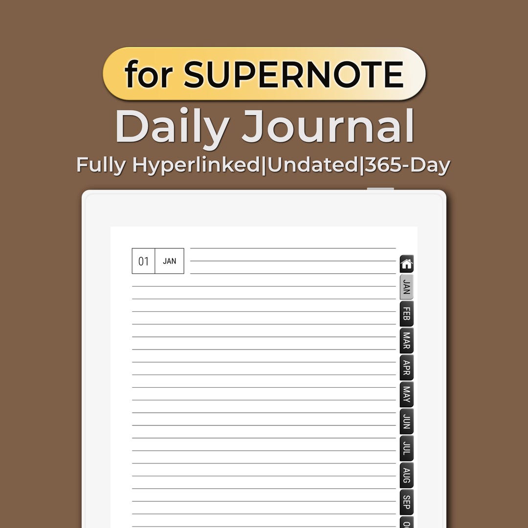 Digital Daily Journal for SUPERNOTE, Templates for Supernote, Daily ...