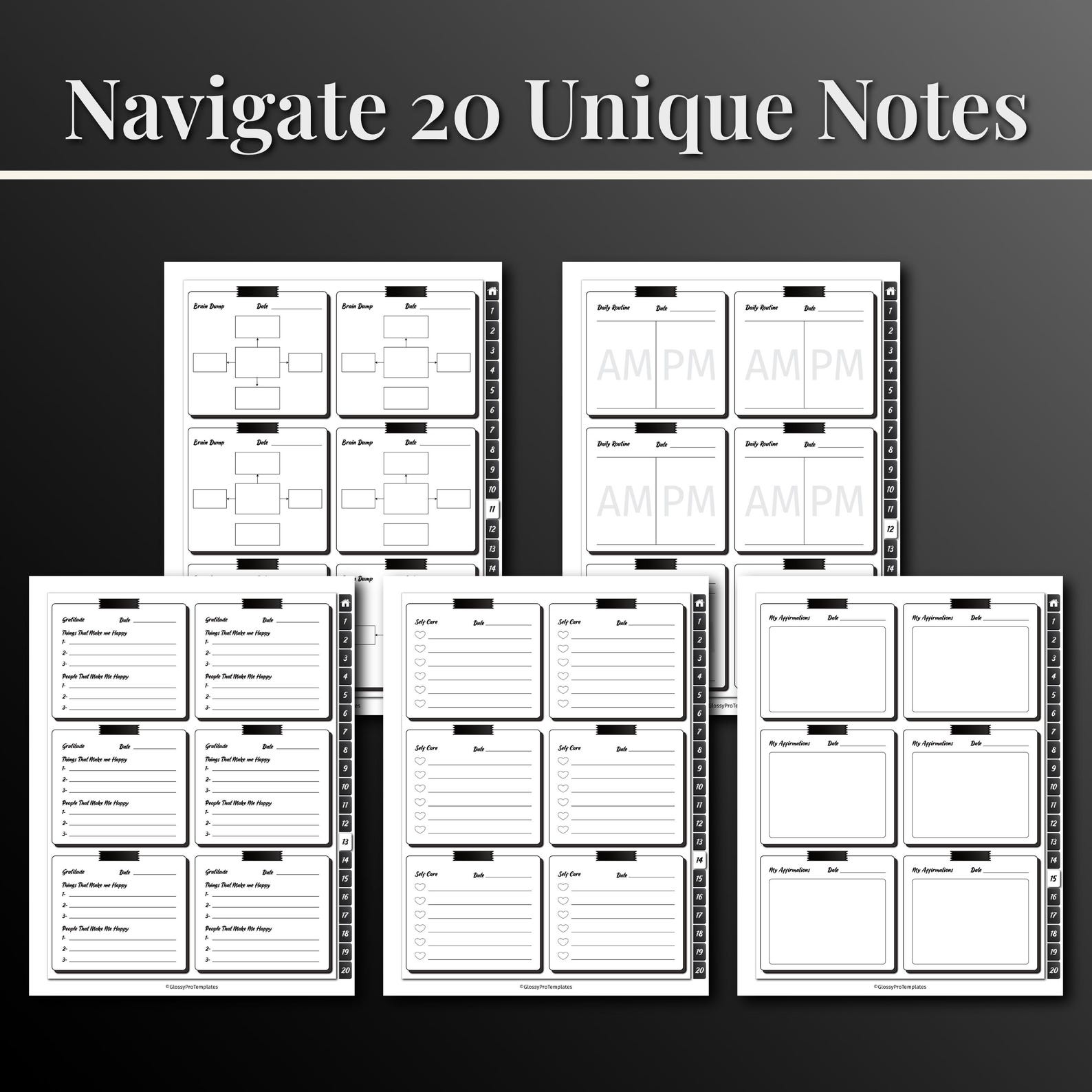 Custom Sticky Notes for Boox | Post-it Notes | 20 Designs Digital ...