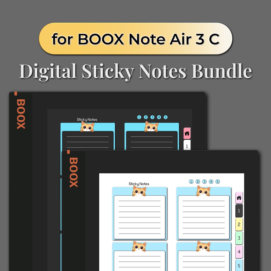 Custom Sticky Notes for BOOX Note Air 3 C | Sticky Notes With Light ...