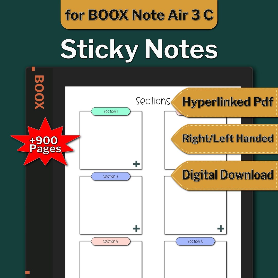 Custom Sticky Notes for BOOX Note Air 3 C, Sticky Notes,templates for ...
