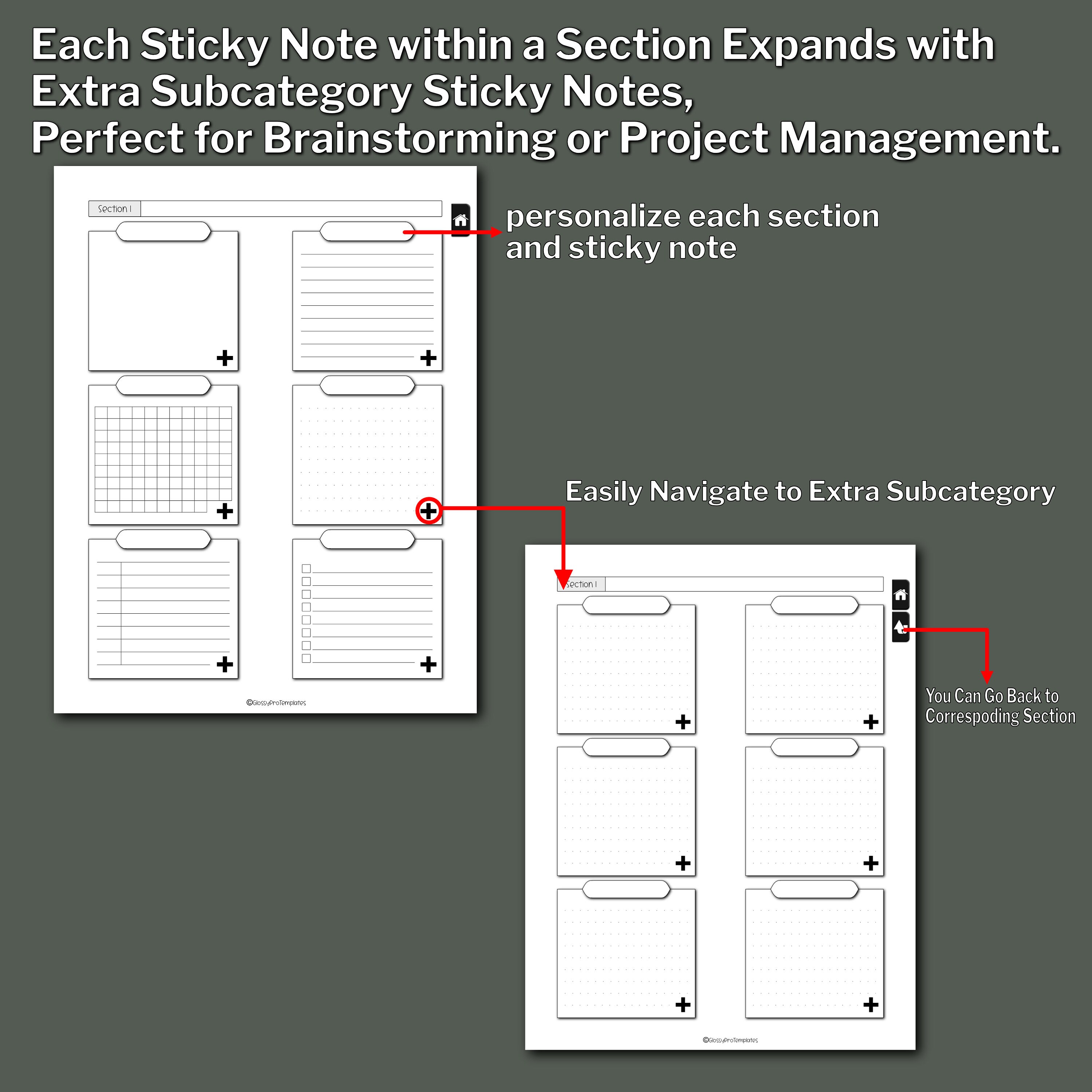 Custom Sticky Notes for BOOX Note Air 2 With Hyperlinks, Sticky Notes ...