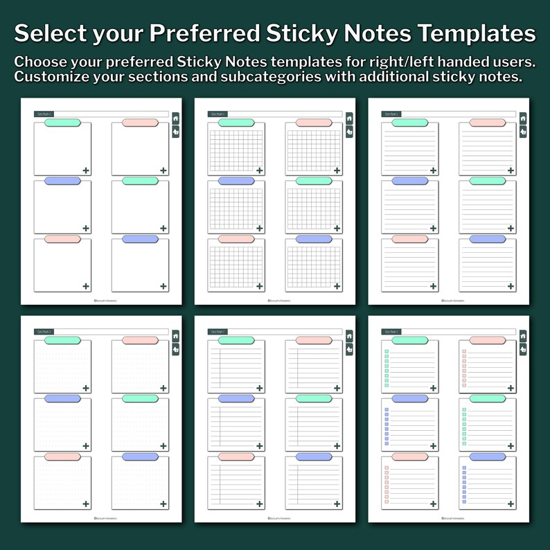 Custom Sticky Notes for BOOX Note Air 3 C, Sticky Notes,templates for ...