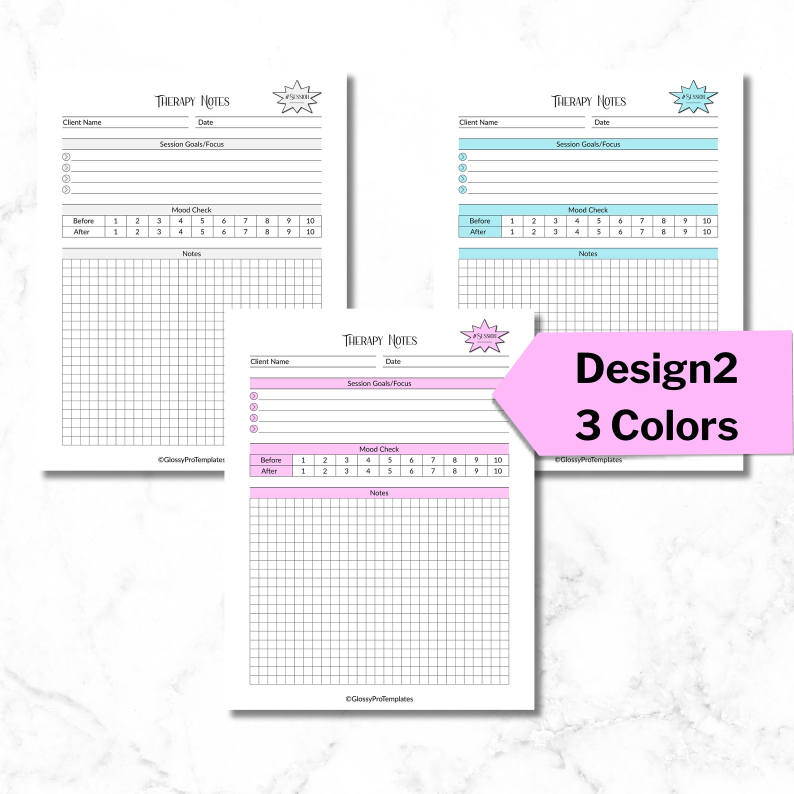 Printable Therapy Notes, Therapy Notes, Therapy Note Worksheets, A4 & U ...