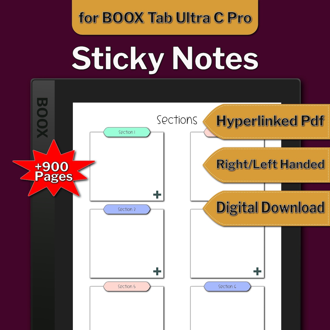 Custom Sticky Notes for BOOX Tab Ultra C Pro, Sticky Notes, Boox Tab ...