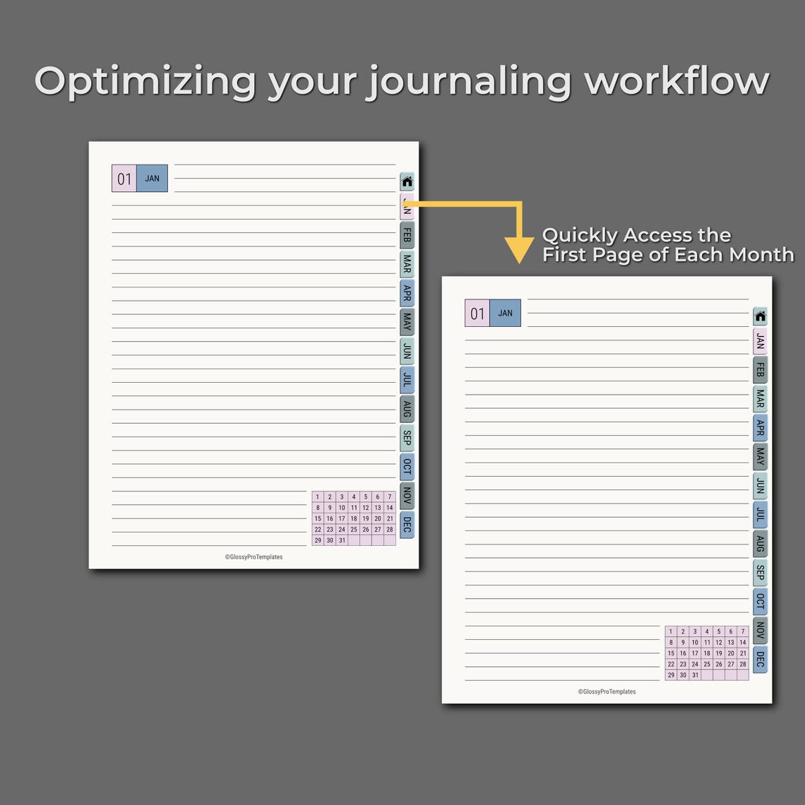 365-day Undated Journal for BOOX Note Air 3 C, Digital Hyperlinked ...