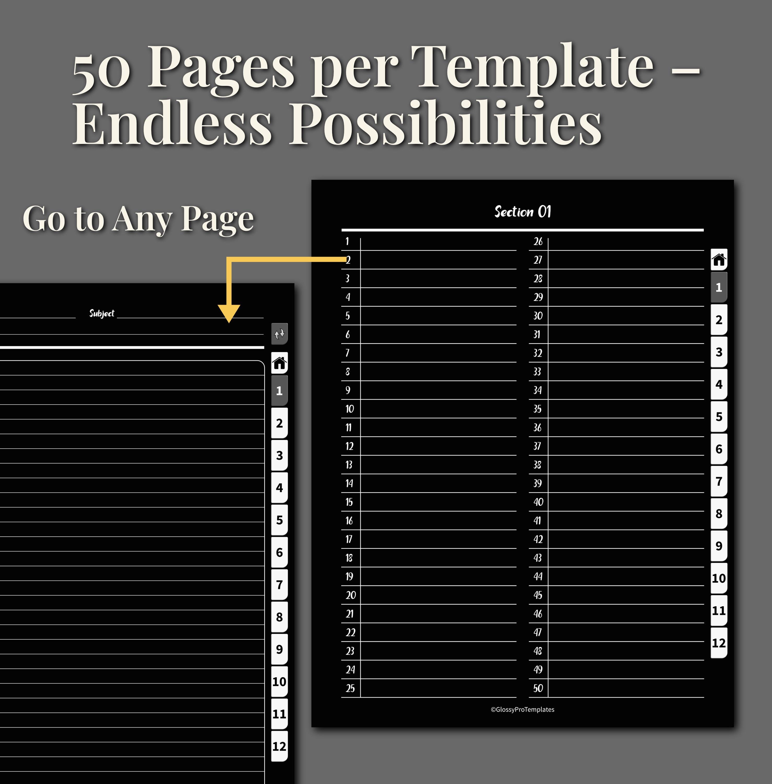 Digital Notebook 12 Templates for BOOX Note Air 3 C, Cornell Notes ...