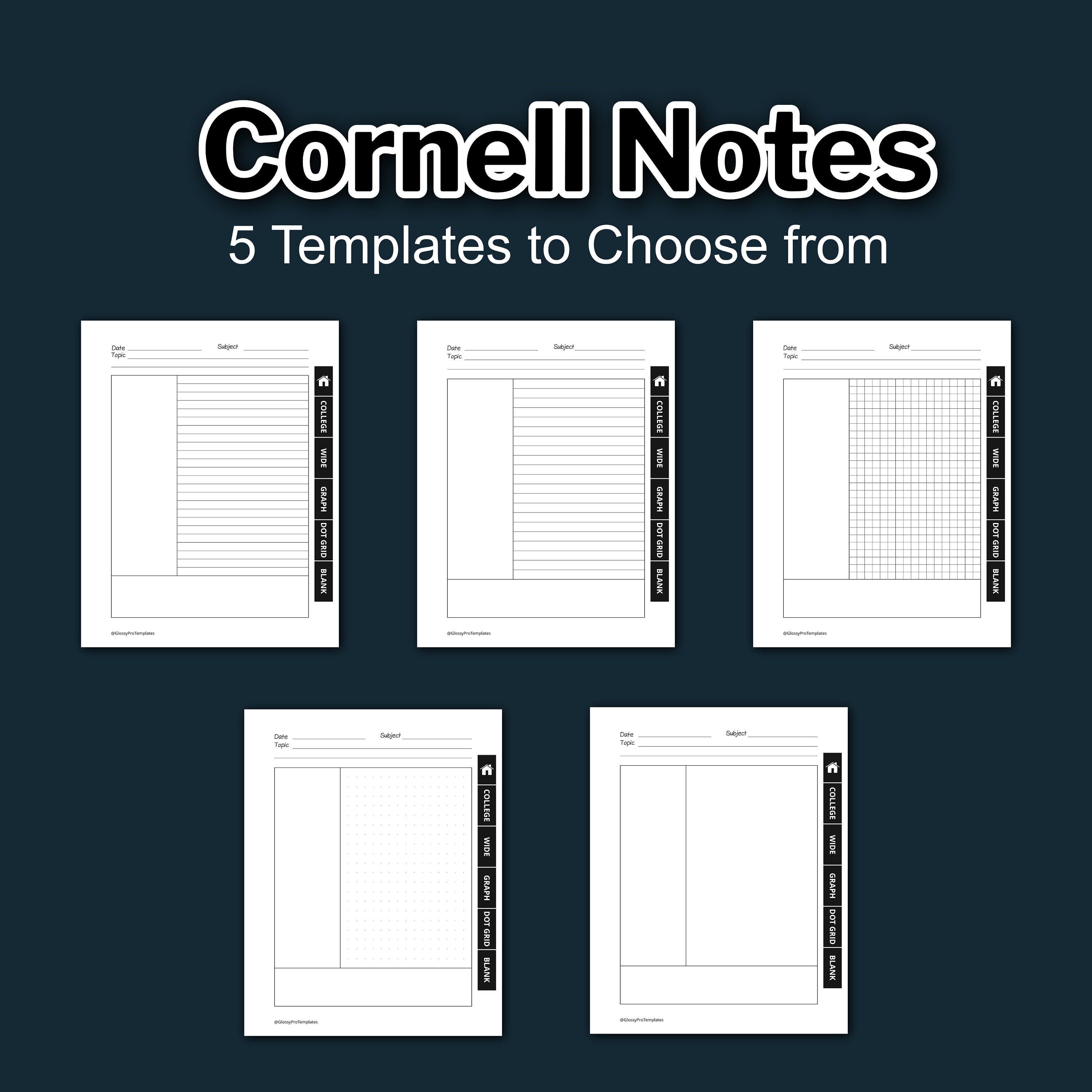Remarkable 2 Cornell Note Taking, Remarkable 2 Templates, Digital ...