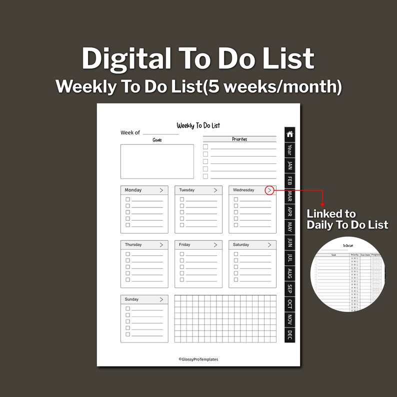 To Do List for SUPERNOTE, to Do List Templates, Daily to Do List ...