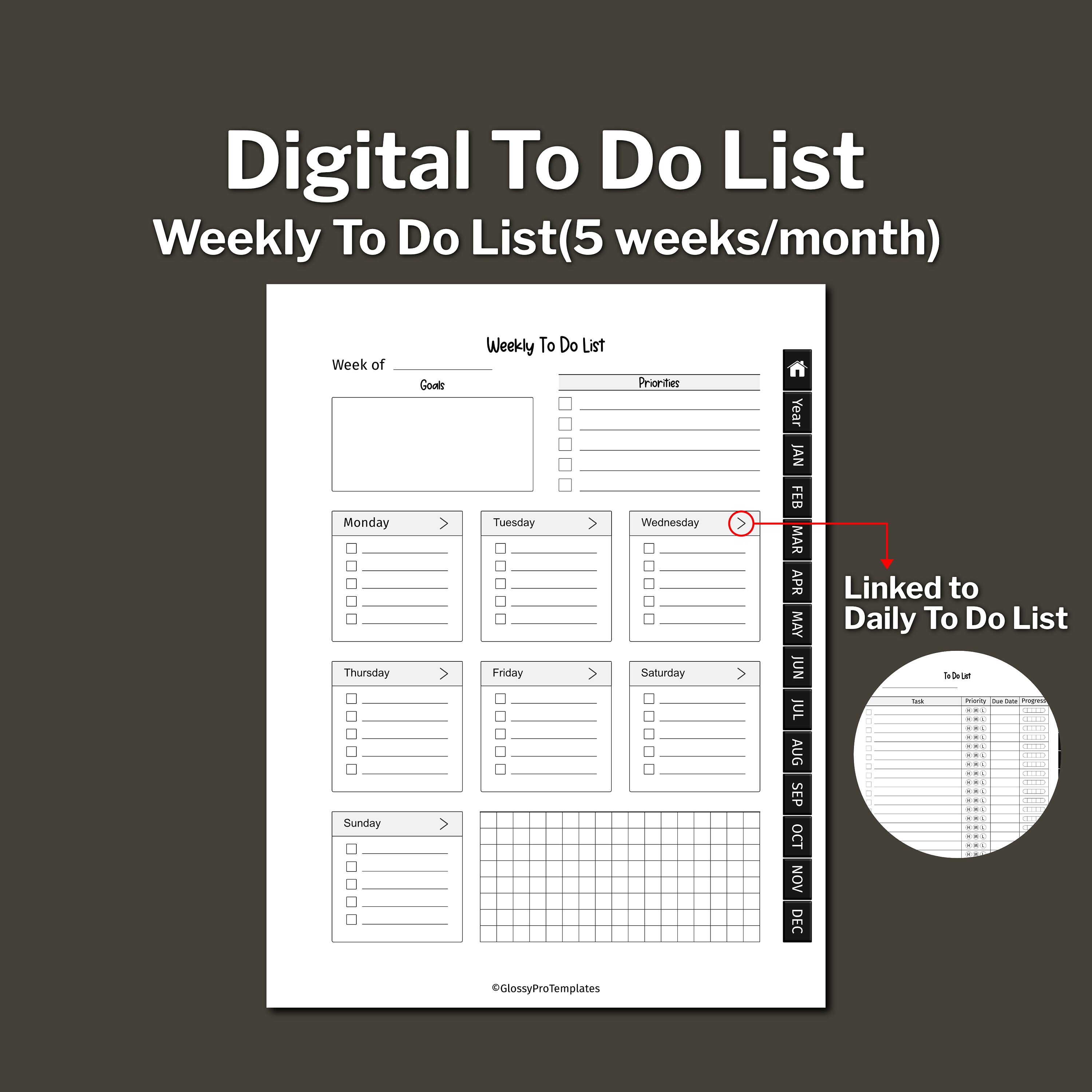 To Do List for SUPERNOTE, to Do List Templates, Daily to Do List ...