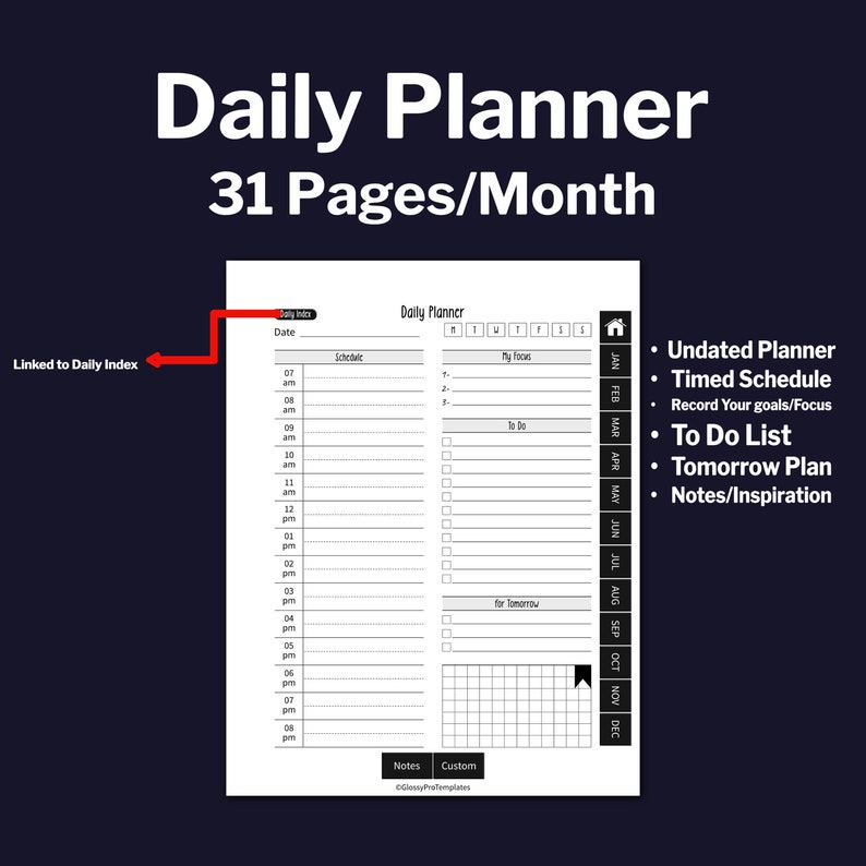 Kindle Scribe Daily Planner, Undated Daily Planner, Kindle Scribe ...