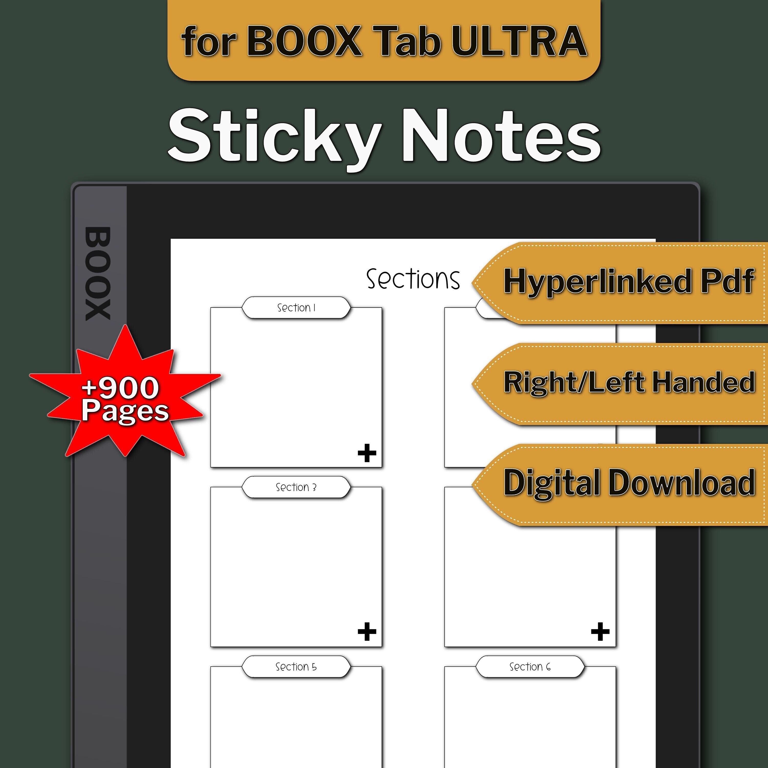 Custom Sticky Notes for BOOX Tab Ultra, Sticky Notes, Boox Tab Ultra ...