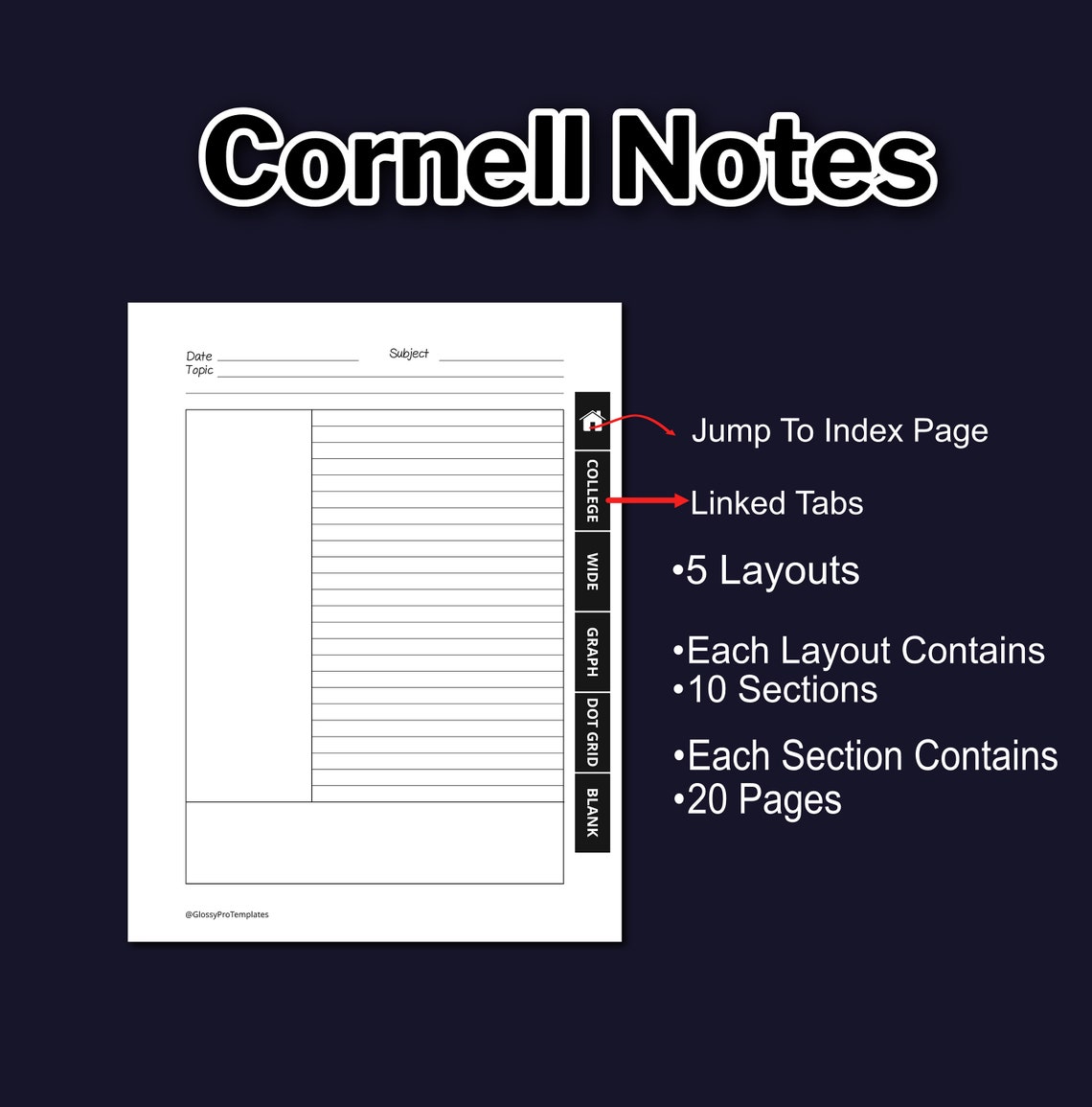 Kindle Scribe Cornell Note Taking, Kindle Scribe Templates, Cornell ...