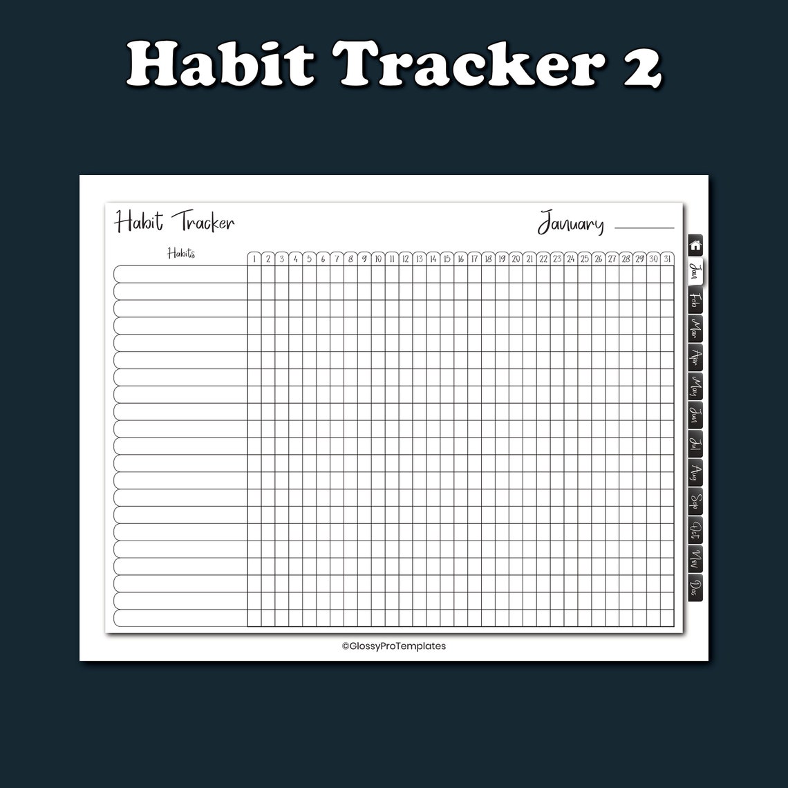 Remarkable 2 Habit Tracker Bundle Portrait and Landscape, Remarkable-2 ...