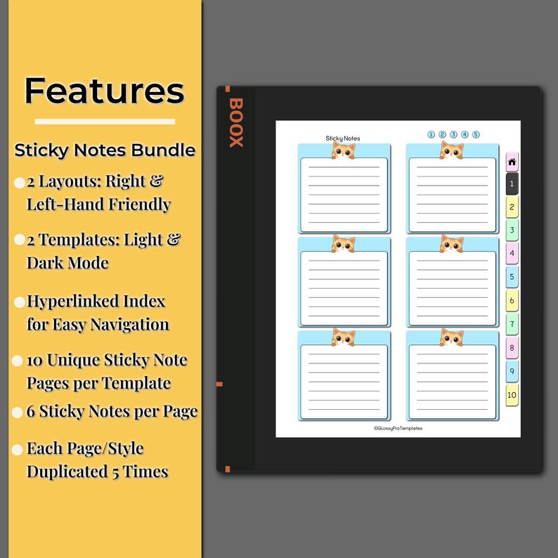 Custom Sticky Notes for BOOX Note Air 3 C | Sticky Notes With Light ...