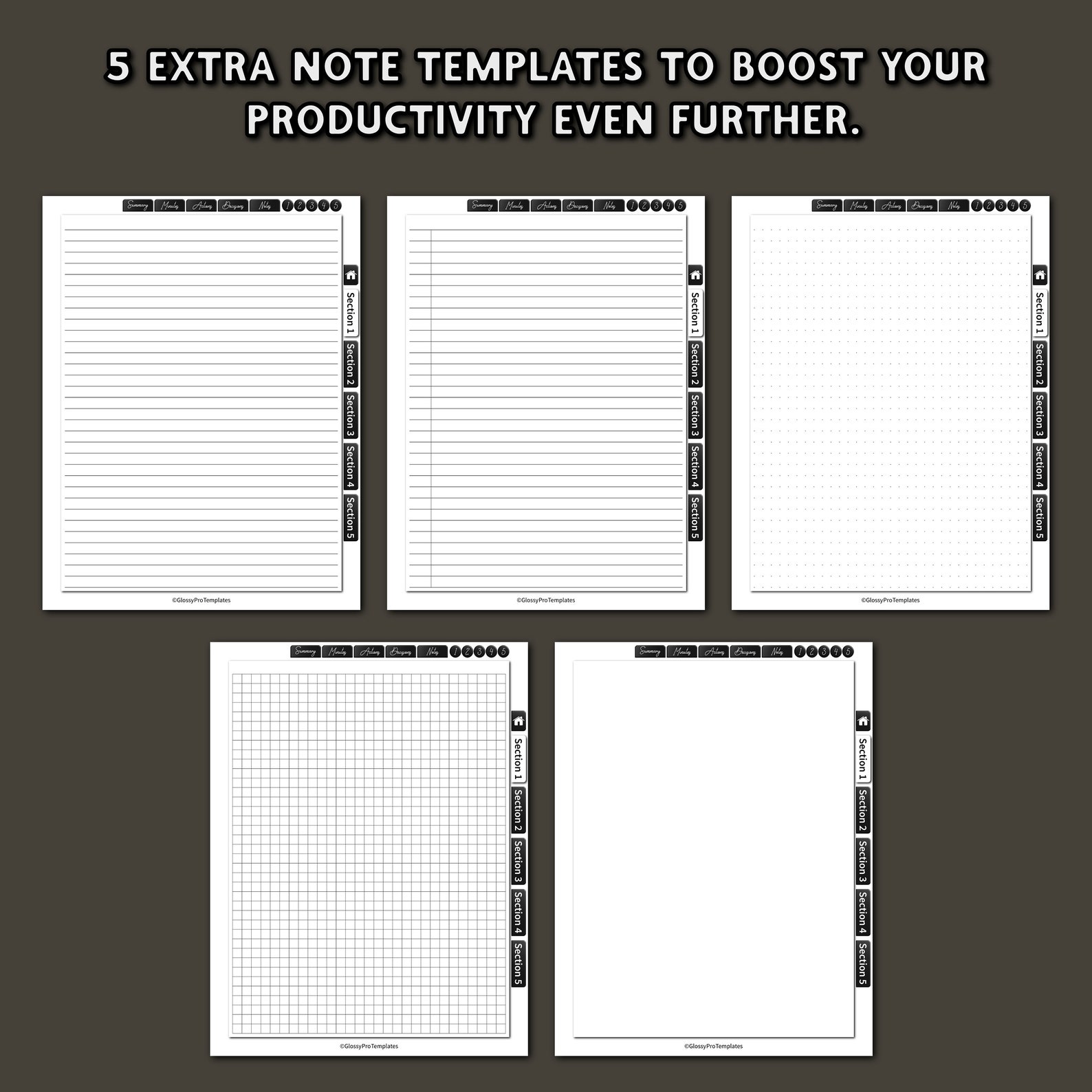 SUPERNOTE Meeting Notes Templates, Meeting Minutes Templates, Supernote ...