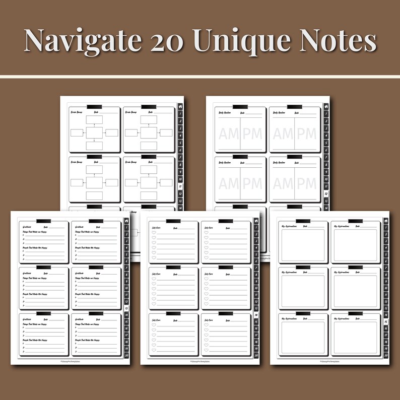 Custom Sticky Notes for SUPERNOTE | 120 Linked Sticky Notes PDF ...